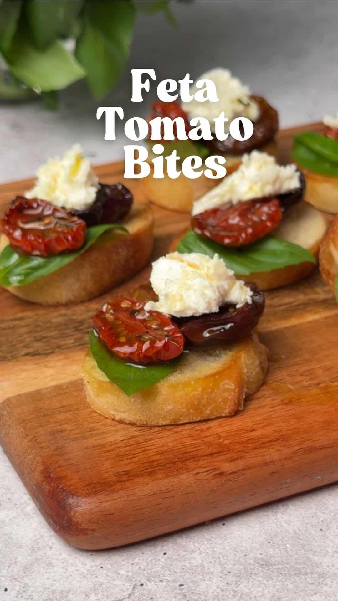 Feta & Tomato Bites with Plums and Basil