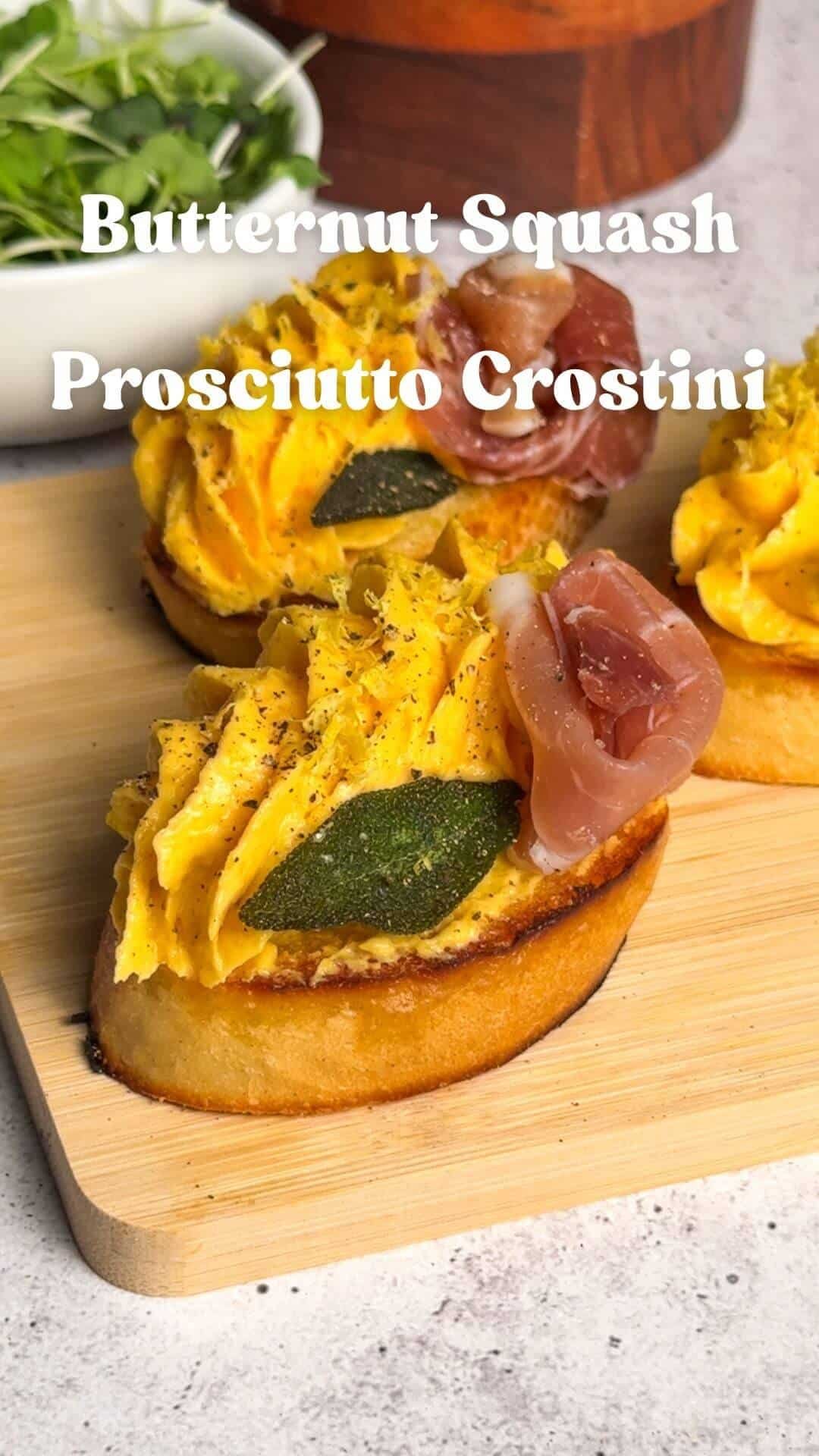 Butternut Squash Prosciutto Crostini – Easy Fall Appetizer Recipe