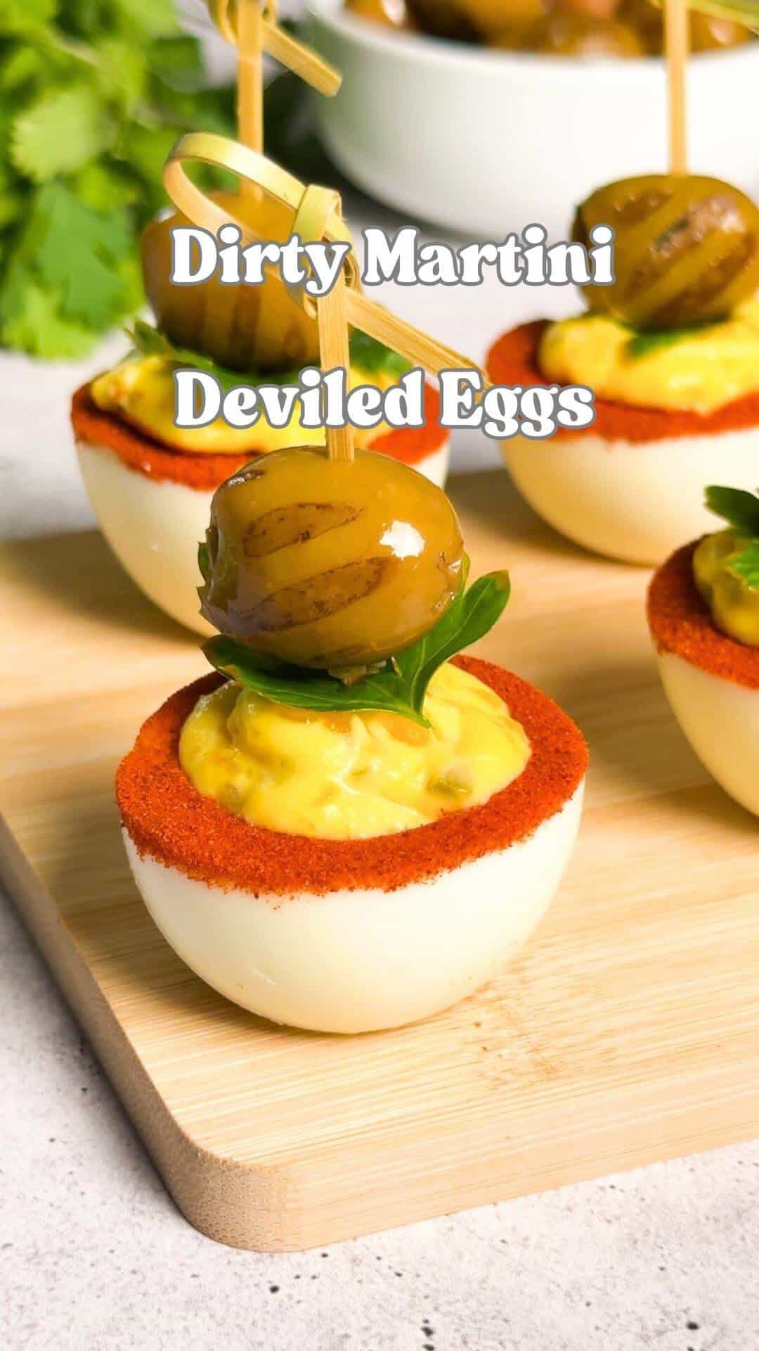 Dirty Martini Deviled Eggs – Easy Elegant Party Appetizer Recipe