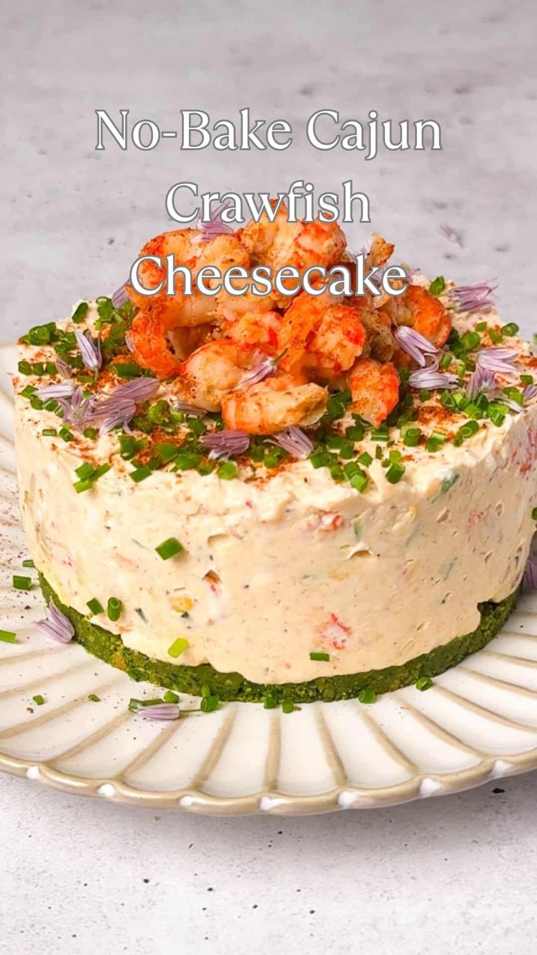 No-Bake Cajun Crawfish Savory Cheesecake